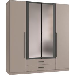 Kleiderschrank wimex, B:180cm H:199cm T:58cmsaharagrau, abgesetzt grafit, Holzwerkstoff, Ankleidezimmer, Schr&auml;nke, "Marburg erh&auml;ltlich in den Breiten