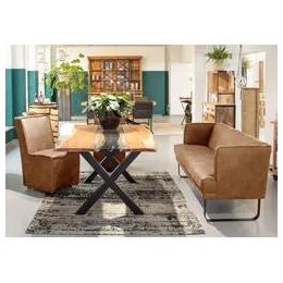 K&uuml;chensofa GUTMANN FACTORY "Brown", bunt (mittelbraun, rot, olive, jeansblau, braun, tannengr&uuml;n), B:190cm H:80cm T:70cm, 100% Polyester, Sofas
