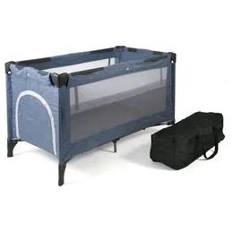 CHIC 4 BABY Baby-Reisebett CHIC4BABY "Luxus, Jeans Blue", Baby, Gr. Liegefl&auml;che B/L: 60cm x 120cm, kein H&auml;rtegrad, grau, Aluminium, Polyester, Babybetten, inkl. Transporttasche
