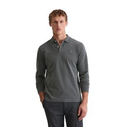 Marc O'Polo MARC O'POLO Herren Langarm-Poloshirt "aus soft-touch Bio-Baumwoll-Jersey"light graphite, Gr. L, unifarben, Obermaterial: 100% Baumwolle, Shirts
