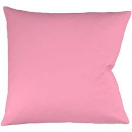Kissenbezug Fleuresse, B:80cm L:80cm, pink, Mako-Satin, Mako-Satin, Kissenbez&uuml;ge, "Colours Mako Satin, 100% Baumwolle, mit Rei&szlig;verschluss", Mako