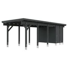 Carport-Ger&auml;teraum Kiehn-Holz, grau (anthrazit), Holzwerkstoff, Ger&auml;teh&auml;user, BxT: 299x174 cm, nur f&uuml;r Carport KH 320/321