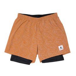 Saysky Reflective Pace 2 in 1 Shorts 5'' Bekleidung Herren orange