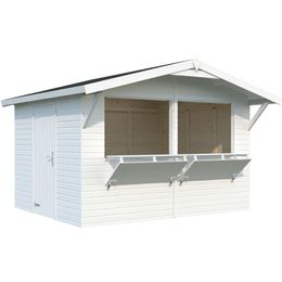 Gartenhaus Palmako "Stella", wei&szlig;, wei&szlig;, ohne Fu&szlig;boden, ohne Dacheindeckung, Massivholz, Gartenh&auml;user, Gartenhaus