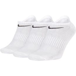 Nike Everyday Lightweight No-Show Training Socks (3 Pairs) Bekleidung Unisex wei&szlig;