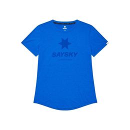 Saysky Logo Combat Pro T-shirt Bekleidung Damen blau