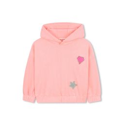 Billieblush Sweatshirt M&auml;dchen Gr&ouml;&szlig;e 128 grau / lachs / dunkelpink / silber