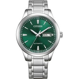 Citizen Herren Automatikuhr "NY4058-79XC", silber, Armbanduhren, Armbanduhr, Herrenuhr, Mechanische Uhr, Edelstahlarmband, analog, Tag