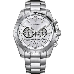 Citizen Herren Chronograph, silber, Armbanduhren, Armbanduhr, Quarzuhr, Herrenuhr, Edelstahlarmband