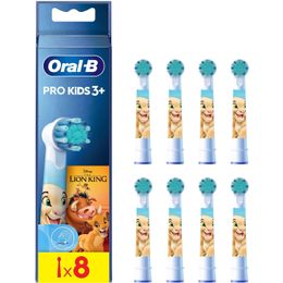 Oral-B Kinder Aufsteckb&uuml;rsten "Pro Kids 3+ K&ouml;nig der L&ouml;wen", 8 Stk., bunt, Zahnb&uuml;rstenk&ouml;pfe, Extra weiche Borsten, ab 3 Jahren