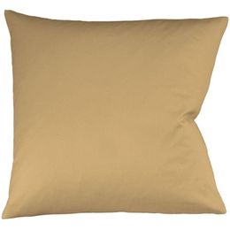 Kissenbezug Fleuresse, B:80cm L:80cm, beige, Mako-Satin, Mako-Satin, Kissenbez&uuml;ge, "Colours Mako Satin, 100% Baumwolle, mit Rei&szlig;verschluss", Mako