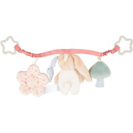 Sterntaler Kinder Kinderwagenkette "Kinderwagenkette Hase Hanni", rosa, Baumwolle, Polyester, L:55cm, Greifspielzeug, mit Spiegel und Rassel