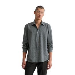 Marc O'Polo MARC O'POLO Herren Langarmhemd "aus Bio-Baumwoll-Flanell"dunkelblau, Gr. XXXL, kariert, Obermaterial: 100% Baumwolle, Hemden