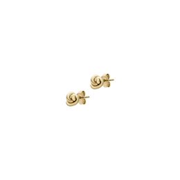 Emporio Armani Damen Paar Ohrstecker "Schmuck Geschenk Silber 925 Knoten-Optik", Silber 925 (Sterlingsilber)gelbgoldfarben, Silber 925
