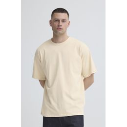Blend Damen Rundhalsshirt "BHFisher"bleached sand, Basic, Gr. L, unifarben, Web, 100% Baumwolle, Shirts, Oversized T-Shirt mit Rundhalsausschnitt