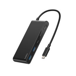 Belkin Laptop-Dockingstation "Connect 7-in-1 USB-C Hub mit Dual USB-C Ports", B:10mm H:2mm T:14,5mmschwarz, Dockingstationen