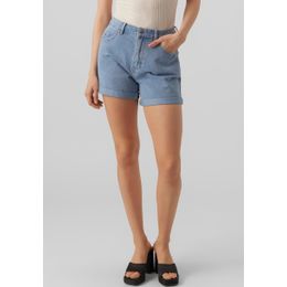 V&eacute;ro Moda VERO MODA Damen Jeansshorts "VMZURI HR LOOSE SHORTS MIX NOOS"light blau denim, Gr. XL, Denim/Jeans, Obermaterial: 80% Baumwolle, 20% Polyester, Jeans