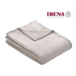 Wohndecke Ibena "Uni Fleecedecke Olbia", grau (hellgrau), B:150cm L:200cm, Polyester, Wohndecken, Wohndecke, einfarbig schick, Kuscheldecke