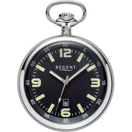 Regent Uhren REGENT Damen Taschenuhr "P742-19554246", silber, Taschenuhren, Herrenuhr, Datum, Leuchtindizes (Zifferblatt), Geschenkidee