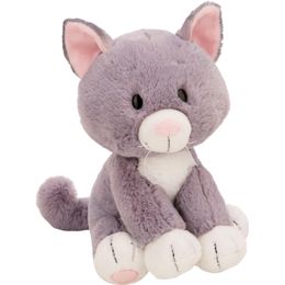 Nici Kinder Kuscheltier "Homies GREEN, Katze grau 25 cm sitzend", grau, B:17cm H:25cm L:25cm, Pl&uuml;schfiguren