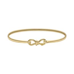 Emporio Armani Damen Armreif "Schmuck Geschenk Metall SENTIMENTAL Schleife", 16,5cm, Metallgelbgoldfarben, Metall, Armb&auml;nder