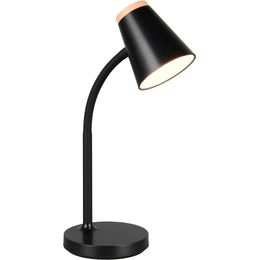 LED Tischleuchte "PONGO, LED Tischleuchte m. Kippschalter, 4,5W 500 Lumen 3000K warmwei&szlig;", 1, H: 36cm, 1 Stk.schwarz, REALITY LEUCHTEN, Leuchten,