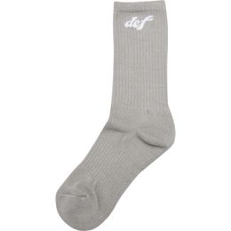 DEF Damen Basicsocken "DEF Unisex DEF Pastel Socks", Gr. 47grau, Baumwolle, Elasthan, Polyester, unifarben, Socken