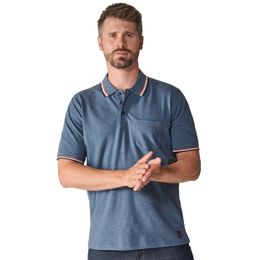 Casamoda Herren Poloshirt "Casamoda Polo-Shirt uni", blau, Gr. L, 95% Baumwolle, 5% Elasthan, Shirts