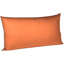 Kissenbezug Fleuresse, B:40cm L:80cm, orange, Mako-Satin, Mako-Satin, Kissenbez&uuml;ge, "Colours Mako Satin, 100% Baumwolle, mit Rei&szlig;verschluss", Mako