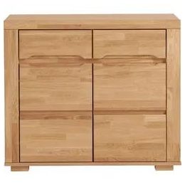 Kommode OTTO HOME "Denis", braun (eiche teilmassiv), B:98,5cm H:85cm T:40cm, Holz teilmassiv, Sideboards, Kommode, Breite 98,5 cm