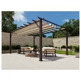 Pergola Paragon "Florenz", braun (dunkelbraun), B:505cm H:236cm T:350cm, Pergolen, Topseller