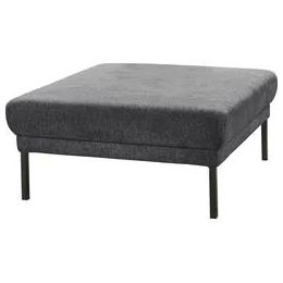 Hocker 3C Candy "Mallow", grau (anthrazit), B:90cm H:43cm T:90cm, 100% Polyester, Hocker, Sitzhocker, passend zur Polsterserie "Mallow" in Flachgewebe