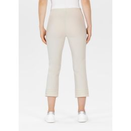 Stehmann Damen 3/4-Hose "Ina", beige, Gr. 46, unifarben, Web, Obermaterial: 65% Viskose, 30% Polyamid, 5% Elasthan, Hosen, 3/4-L&auml;nge mit Stretch