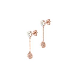Emporio Armani Damen Paar Ohrh&auml;nger "Schmuck Geschenk Silber 925 Kleeblatt", Perlen Silber 925 (Sterlingsilber)ros&eacute;goldfarben, kristallwei&szlig;,