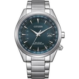 Citizen Herren Funkuhr, silber, Armbanduhren, Armbanduhr, Herrenuhr, Solar, Edelstahlarmband, Saphirglas, Datum