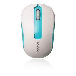 RAPOO Maus "M10 Plus kabellose Maus, 2.4 GHz Wireless Verbindung, 1000 DPI", B:9,8cm H:3,8cm T:6,1cm, blau, B&uuml;ro, Computer-M&auml;use