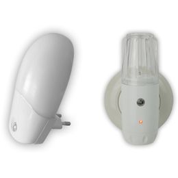 Niermann LED Nachtlicht "Stecker- Nachtlicht Oval mit D&auml;mmerungssensor Set aus 2 St&uuml;ck", 1, 1 Stk., wei&szlig;, Leuchten, Kinderzimmer, Kinderlampe