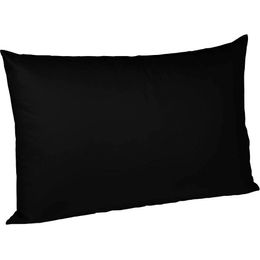 Kissenbezug Fleuresse, B:40cm L:60cm, schwarz, Mako-Satin, Mako-Satin, Kissenbez&uuml;ge, "Colours Mako Satin, 100% Baumwolle, mit Rei&szlig;verschluss", Mako