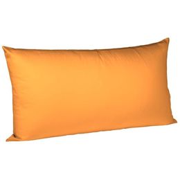 Kissenbezug Fleuresse, B:40cm L:80cm, gold, Mako-Satin, Mako-Satin, Kissenbez&uuml;ge, "Colours Mako Satin, 100% Baumwolle, mit Rei&szlig;verschluss", Mako