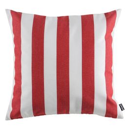 HOCK Dekokissen H.O.C.K., B:50cm L:50cm, rot, Polyacryl, Dekokissen_Sitzkissen_Kissenh&uuml;llen, "Classic Streifen Outdoor", Kissenh&uuml;lle mit F&uuml;llung, 1 St&uuml;ck,