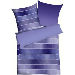 Wendebettw&auml;sche Kaeppel, lila, Mako-Satin, Obermaterial: 100% Baumwolle, Bettw&auml;sche, "TIMELESS 100% Baumwolle", mit breiten Streifen, Wendeoptik,