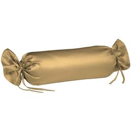 Nackenrollenbezug Fleuresse, B:15cm L:40cm, beige, Mako-Satin, Obermaterial: 100% Baumwolle, Kissenbez&uuml;ge, "Colours", Mako Satin, gl&auml;nzend, glatt,