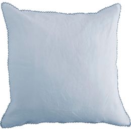 Kissenbezug Fleuresse, B:40cm L:40cm, blau, Leinen, Obermaterial: 50% Baumwolle, 50% Leinen, Kissenbez&uuml;ge, "Provence", Leinen, Premium Qualit&auml;t,