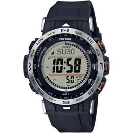 Casio PRO TREK Herren Funkchronograph, schwarz, Armbanduhren, Armbanduhr, Herrenuhr, Funk, Solar, Stoppfunktion, Weltzeit