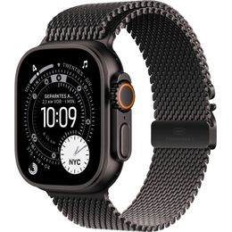 Apple Smartwatch "Watch Ultra 3 GPS + Cellular 49mm", 49mm,mit eSIM, M, Milanese Loopschwarz, schwarz, Smartwatches