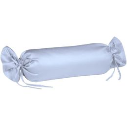 Nackenrollenbezug Fleuresse, B:15cm L:40cm, blau, Mako-Satin, Obermaterial: 100% Baumwolle, Kissenbez&uuml;ge, "Colours", Mako Satin, gl&auml;nzend, glatt,