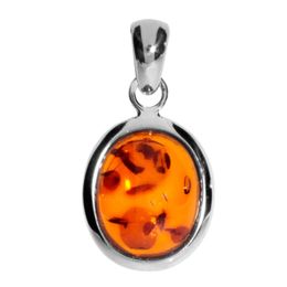 OSTSEE-SCHMUCK Damen Kettenanh&auml;nger "OSTSEE-SCHMUCK Anh&auml;nger Classic 12x10 mm", 23x13mm, Silber 925 (Sterlingsilber), 1,8 g, wei&szlig;, Silber 925