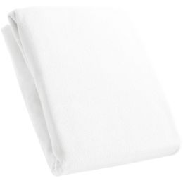 Spannbettlaken Kum, L:200cm, wei&szlig;, Microfaser-Fleece, Obermaterial: 100% Polyester, Bettlaken, "Mikrofaser-Fleece Spannbetttuch", bis ca. 25 cm