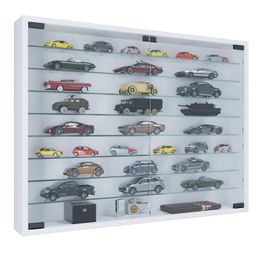 Wandregal Vcm, B:80cm T:10cm, wei&szlig;, Wohnzimmer, Regale, "H&auml;ngevitrine Wandvitrine Sammel Deko Mandosa XXL"
