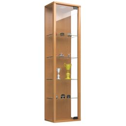 Wandregal Vcm, B:33cm T:18cm, braun, Wohnzimmer, Regale, "Wandvitrine H&auml;ngevitrine Glasvitrine Stano Mini"